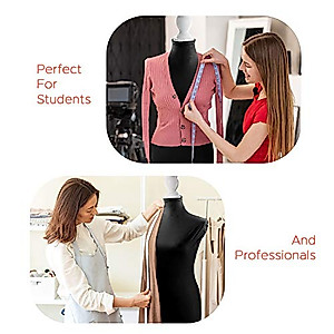 NAVADEAL Black Superb Lycra Mannequin Fabric Cover, 100% Handmade Soft Stretchy, for Fashion Designer Retail Boutique Store Dressmaker Form Dummy Model Display Fitting Styling, Mannequin NOT Included
