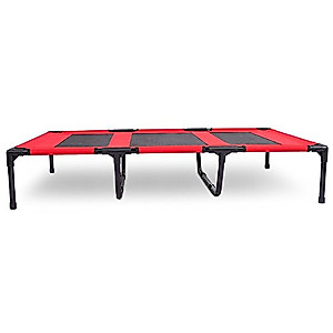 Internet's Best Dog Cot - 48 x 36 - Elevated Dog Bed - Cool Breathable Mesh - Indoor or Outdoor Use - Large - Red