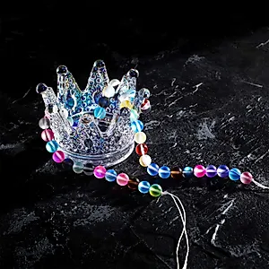 Yaomiao 140 Pcs 8 mm Mermaid Glass Beads Bulk Matte Crystal Glass Beads Frosted Moonstone Beads for Jewelry Making Crafts DIY, Multicolor