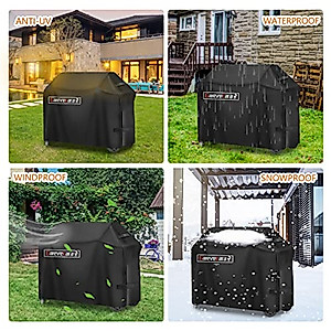 65 Inch Grill Cover, Heavy Duty Waterproof BBQ Grill Cover, Special Fade and UV Resistant Material, Durable and Convenient, Rip Resistant, Fits Grills of Weber Char-Broil Nexgrill and More