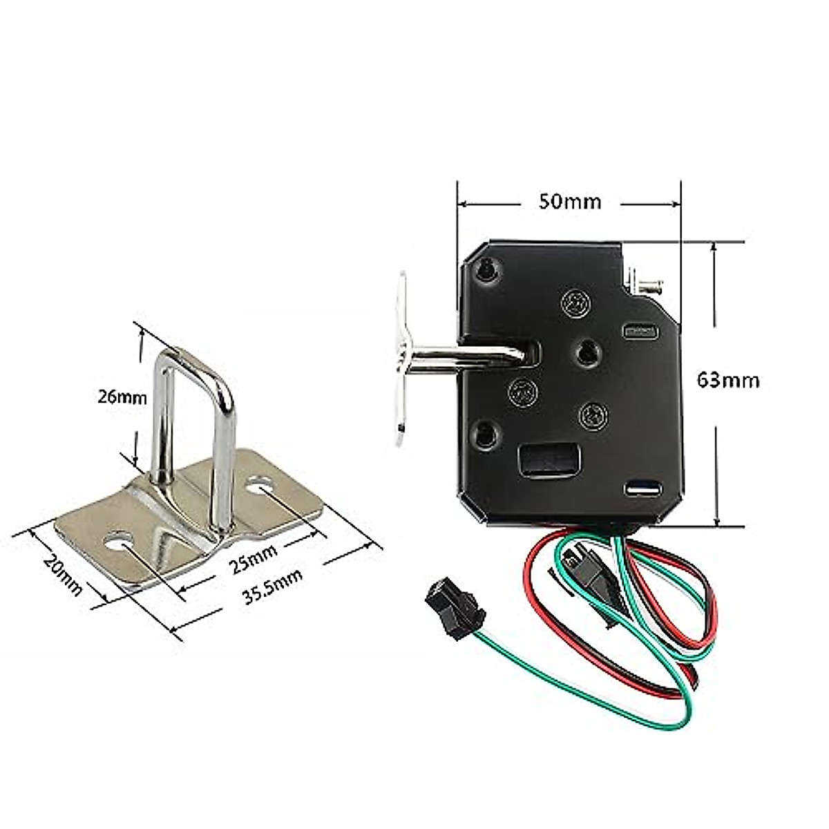 Small electromagnetic lock DC12V/2A cabinet door lock mini electric control lock vending machine electronic lock small door lock