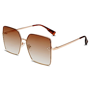 SOJOS Trendy Square Sunglasses Womens Big Oversized Designer Style UV Protection Sunnies Shades SJ1170