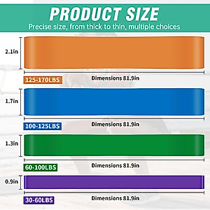 GPPNKC Resistance Band, Pull Up Bands, Pull Up Assistance Bands, Workout Bands, Exercise Bands, Resistance Bands Set with Door Anchor, Working Out, Physical Therapy, Shape Body, Men and Women