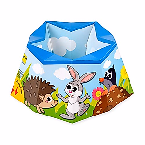COMFYDO! Travel potty for children Portable Foldable Disposable Potty training, Garden Friends, (Azure)