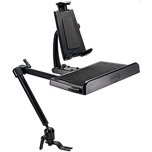 ARKON Mounts -Tablet And Keyboard Tray Combo Car Mount | Tablet Holder For Car | Professional-Grade Durability | Easy Installation | Keyboard Tray | Fits iPad and Samsung Tablets