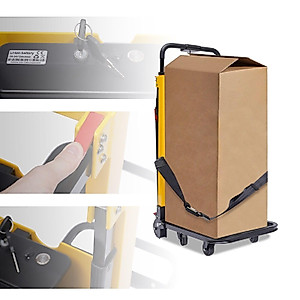 PIAOCAIYIN Electric Stair Climbing Dolly, Folding Stair Climbing Hand Truck, Stair Climbing Hand Trucks, Heavy Duty Dolly Cart w/ 6 Wheels, Warehouse Cart Dolly, 440lbs Max.Load, Adjustable Speed