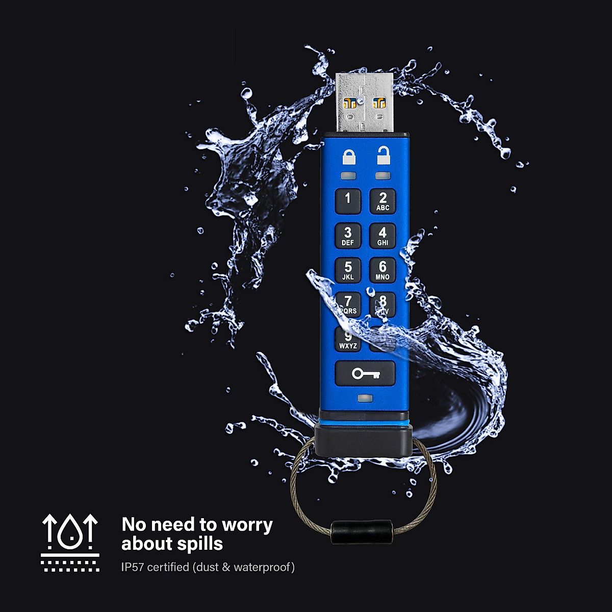 iStorage datAshur PRO 4 GB | Encrypted USB Memory Stick | FIPS 140-2 Level 3 Certified | Password Protected | Dust/Water Resistant
