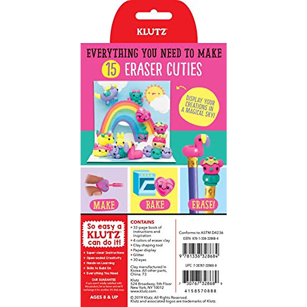 Klutz Mini Eraser Cuties Craft Kit Brown/a, 5" Length x 1.5" Width x 9" Height