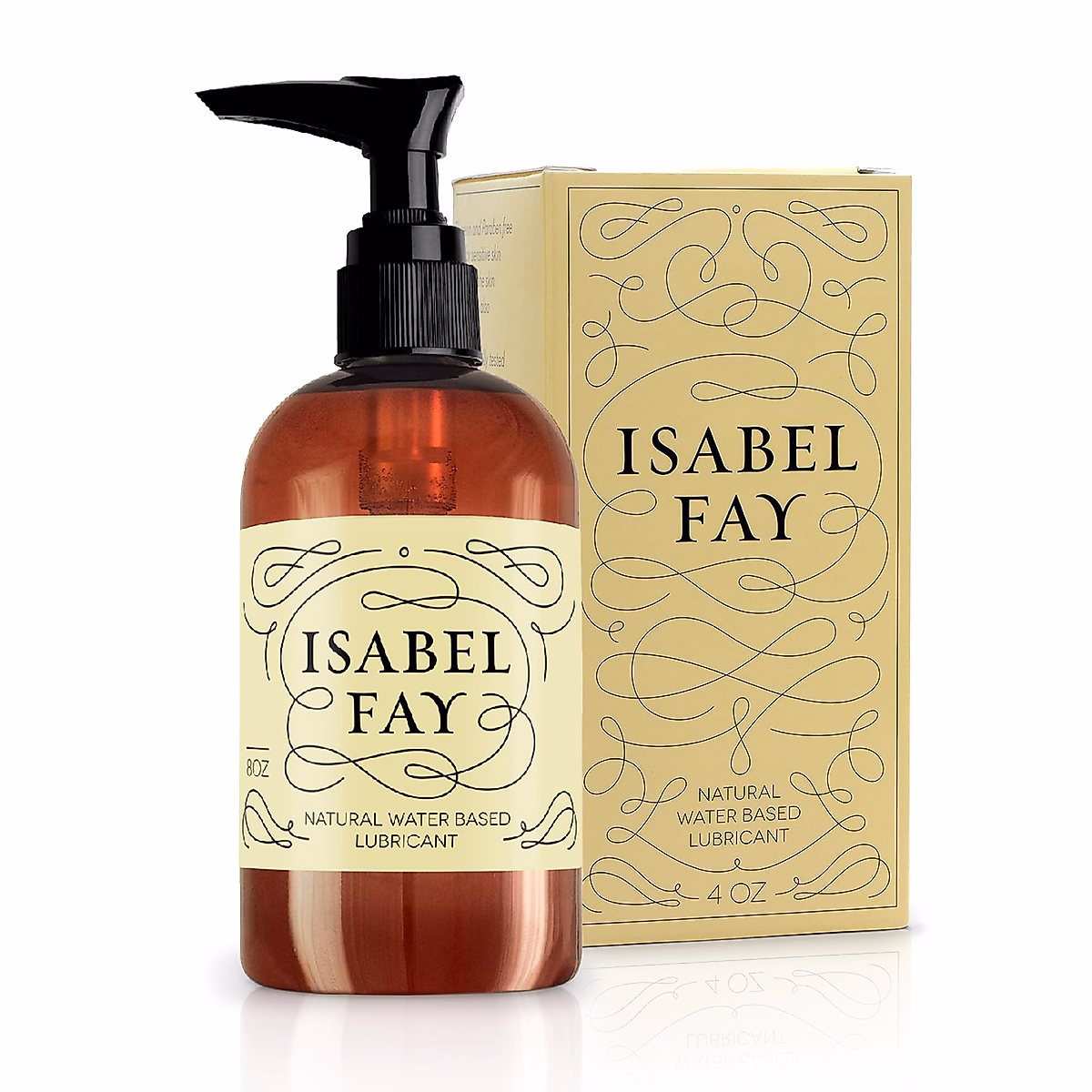 Isabel Fay Natural Water Based Personal Lubricant for Sensitive Skin, No Parabens, No Glycerin, 8 oz