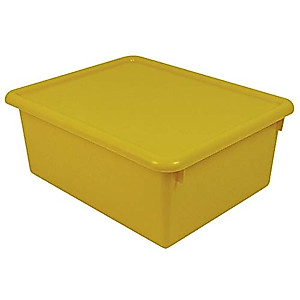 Romanoff Products 5" Stowaway Letter Box with Lid, Yellow