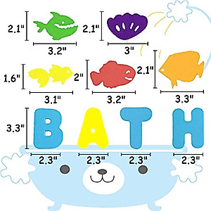 66pcs Bath Toys Foam Letters Alphabet Numbers Animals Toys Set for Kids Bath Time Fun