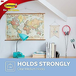 Command CL091-7NA Clear Medium Hooks, 7 Count