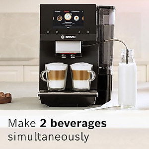 Bosch TPU60309 800 Series VeroCafe Fully Automatic Espresso Machine with Home Connect, 35 Beverage Varieties with Coffee World, Double Cup, in Black