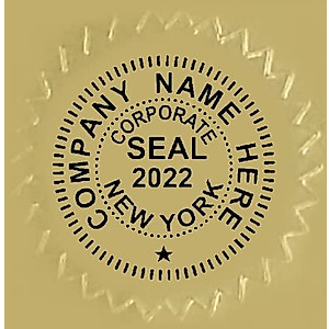 Corporate Seal Gold Foil Labels - Corp, LLC, and NFP Stickers (Customized with Your Business Information) (Corp)