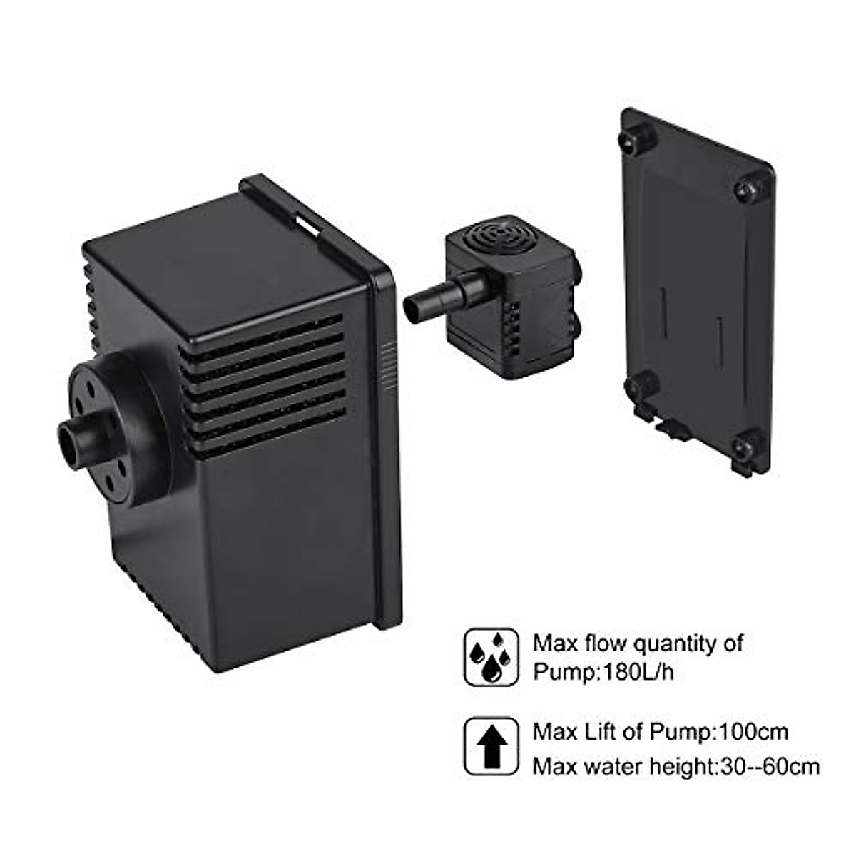 OCGIG Solar Power Fountain 180L/H Pump Pool Fish Garden Pond Watering Submersible Tool