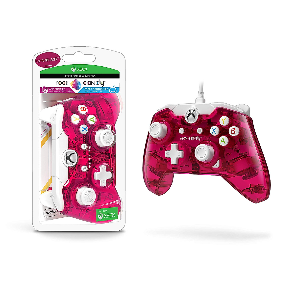 PDP Rock Candy Wired Controller for Xbox One - Cranblast, 048-142-NA-MA - Xbox One