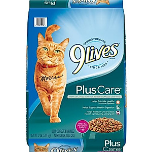 9Lives Plus Care Dry Cat Food, 12 lb. Bag