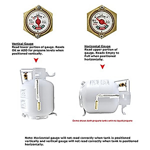 Flame King YSN201HZL 20-LB Steel Horizontal Propane Tank Cylinder for Fire Pits and Tables, Patio Heaters, Barbeques, RVs, and Truck Campers, White