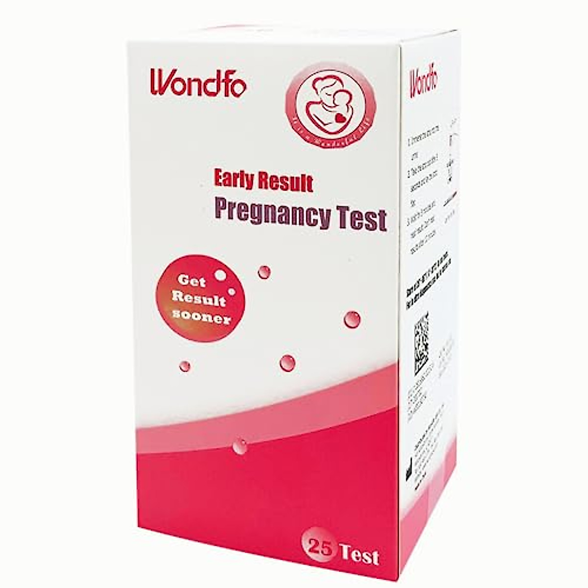 Wondfo Early Result Pregnancy Test Strips - Early Detection of Pregnancy 10 MIU/ML, Sensitive, Accurate and High-Quality, Home Medical with Urine, HCG Fertility Predictor Kit (25 Count)