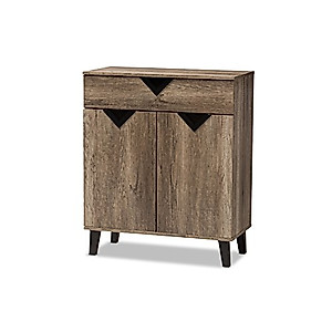 Baxton Studio Cambria Shoe cabinet, Light Brown