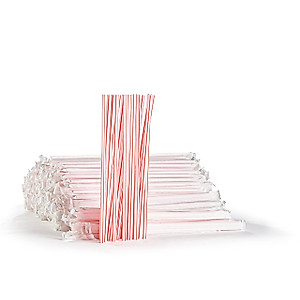 [500] Cocktail Plastic Straws Stirrers, Individually Wrapped (Paper Wrapped), These are 5.75" BPA Free Disposable Colored Cocktail/Coffee Stir Sticks