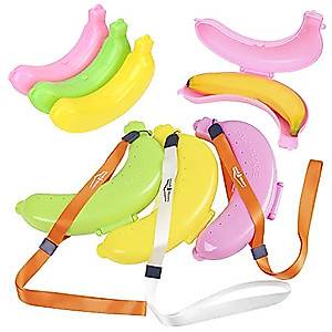 LovesTown Banana Case,3 Pack Banana Holder Outdoor Travel Cute Banana Protector Storage Box