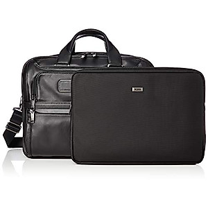 Tumi Briefcase, Official Genuine Alpha Expandable Organizer Laptop Brief, Black