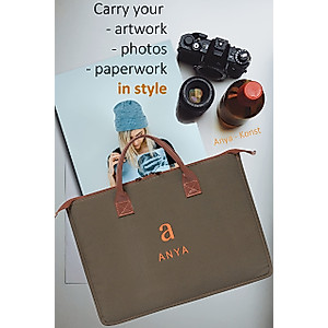 ANYA Art portfolio bag, artist carrying case, storage bag for artwork, posters with zipper and handles, light weight art bag for professionals, students KONST