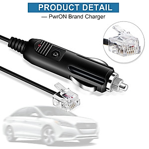 PwrON 12V Radar Detectors Adapter Car Charger Compatible with Beltronics/Escort Passport 9500i 8500 X50 / Valentine One V1 Vehicle Lighter Adapter, 6FT Power Cord