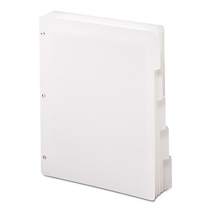 Smead Three-Ring Binder Index Cards, 100 Count, White, 1/5 Cut Tabs, Letter Size (89415)