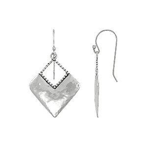 Silpada 'Kite' Sterling Silver Drop Hoop Earrings