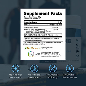 Transparent Labs Creatine HMB - Creatine Monohydrate Powder with HMB for Muscle Growth, Increased Strength, Enhanced Energy Output, and Improved Athletic Performance - 30 Servings, Strawberry Lemonade