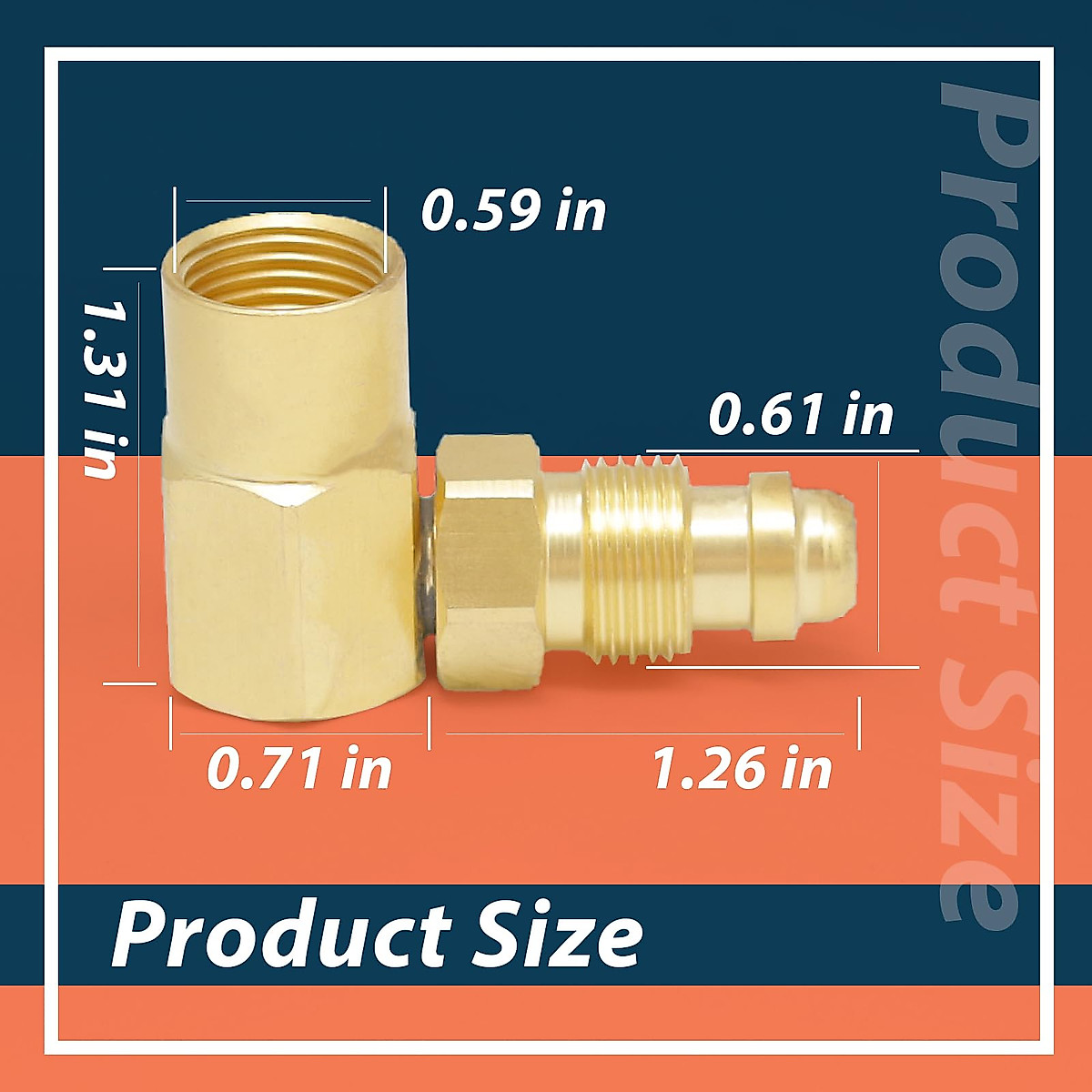 AW-407, CGA 032 Nut/NIP - 032 Body 90 Deg Elbow Argon Inert Gas Adaptor Compatible with Everlast TIG MIG Welder