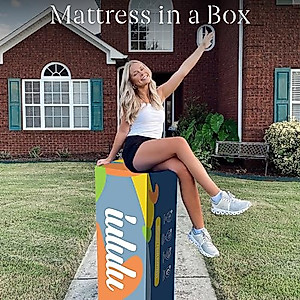 IULULU Queen Mattress, 12 Inch Memory Foam Mattress Queen in a Box - Cool Gel Bed Mattress Bamboo Charcoal Foam Queen Mattresses Pressure Relief Medium Firm