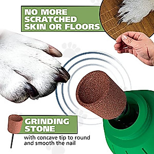 Wahl Lithium Ion Rechargeable Dog Nail Grinder with Concave Rounding Tip and Nail Guard for Increased Safety and Precise Nail Grinding, 3 Hour Run Time - 5975