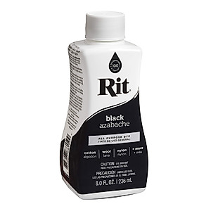 Rit Dye 88150 All Purpose Liquid Dye, Black, 8 Fl Oz