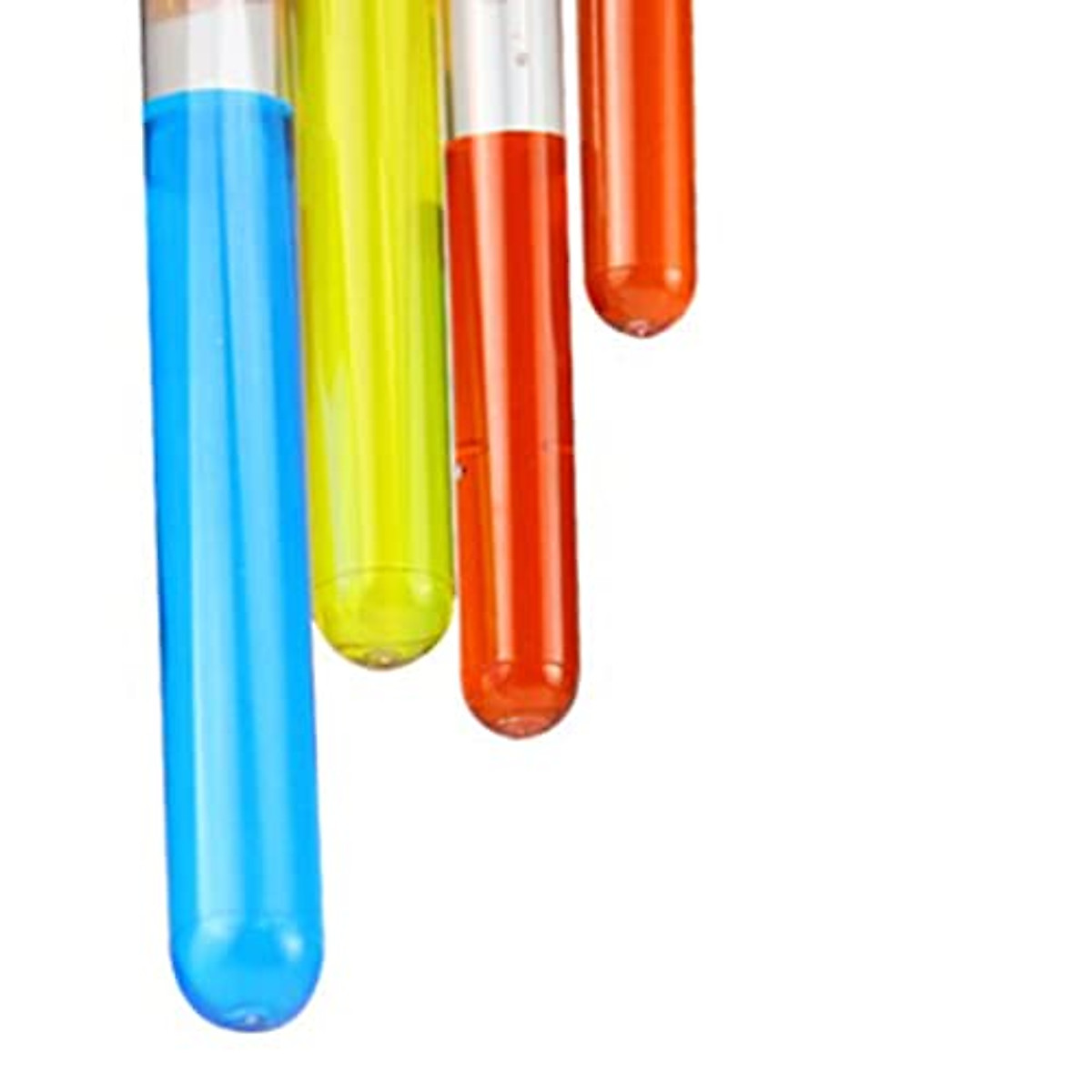 Othmro 100Pcs Clear Plastic Test Tubes with White Caps, 12mmx75mm Mini Test Tubes with Lids, for Jewelry Seed Beads Powder Spice Liquid Experiment Yeast Specimen Sample Laboratory