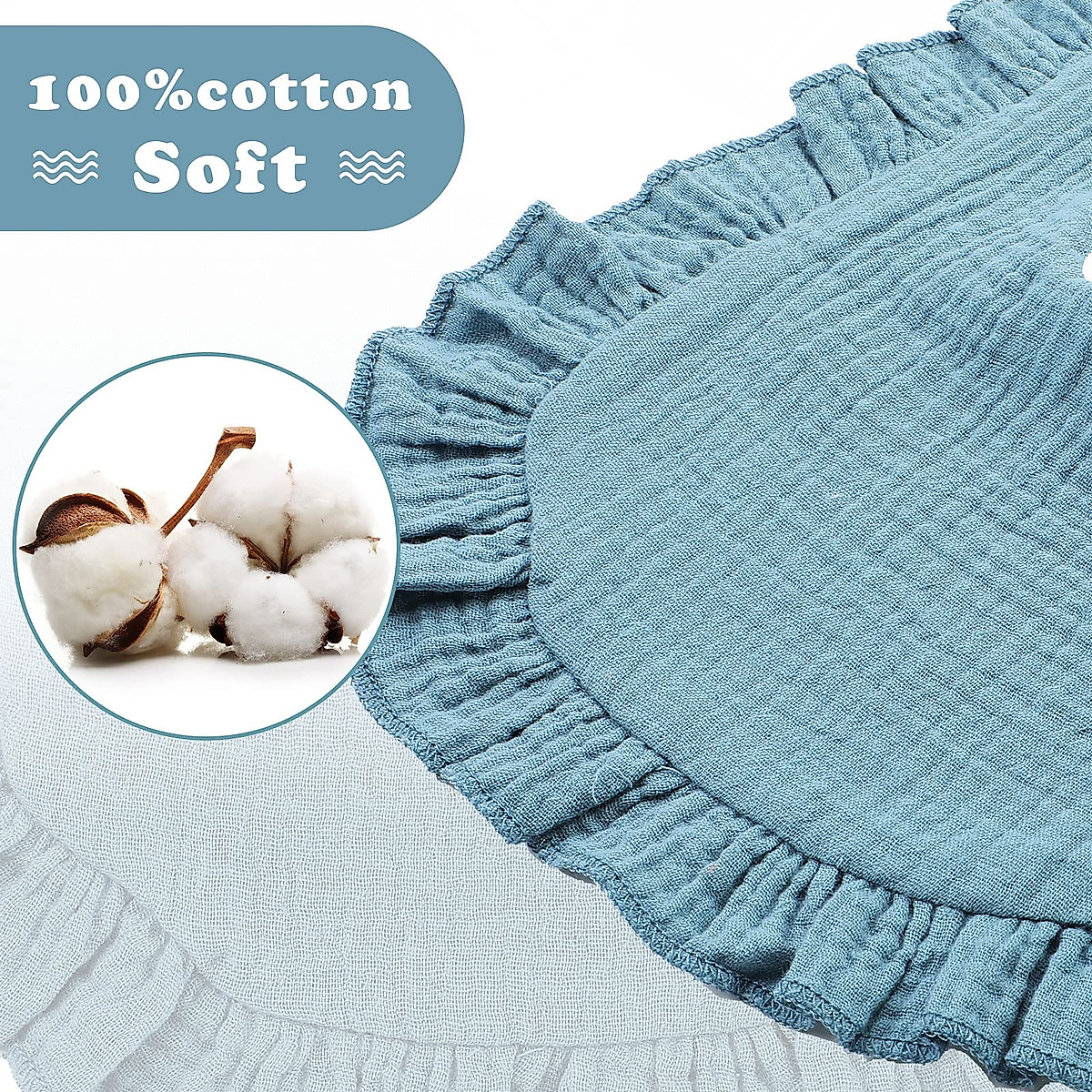 Jiuguva 10 Pack Muslin Baby Bibs Cotton Drool Bandana Bibs Solid Colors Lap Shoulder Newborn Bibs Adjustable Baby Bibs Set for Toddler Infant Unisex Boys Girls Teething Drooling