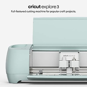 Cricut Explore 3 - 2X Faster DIY Cutting Machine for all Crafts, Matless Cutting with Smart Materials, Cuts 100+ Materials, Bluetooth Connectivity, Compatible with iOS, Android, Windows & Mac