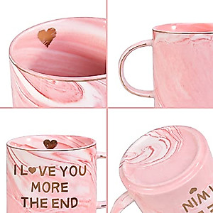 Mothers Day Gifts for Mom,Mom Gifts for Her Women Wife,Funny Gifts Novelty Gag Personalized Gifts Ideas,Graduation Gifts for Women on Birthday/Christmas/Valentine's Day Pink Marble Coffee Mug-12 OZ