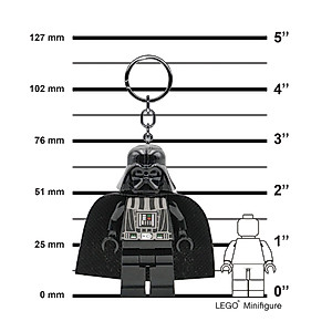 LEGO Star Wars Darth Vader Keychain Light - 3 Inch Tall Figure (KE7H)