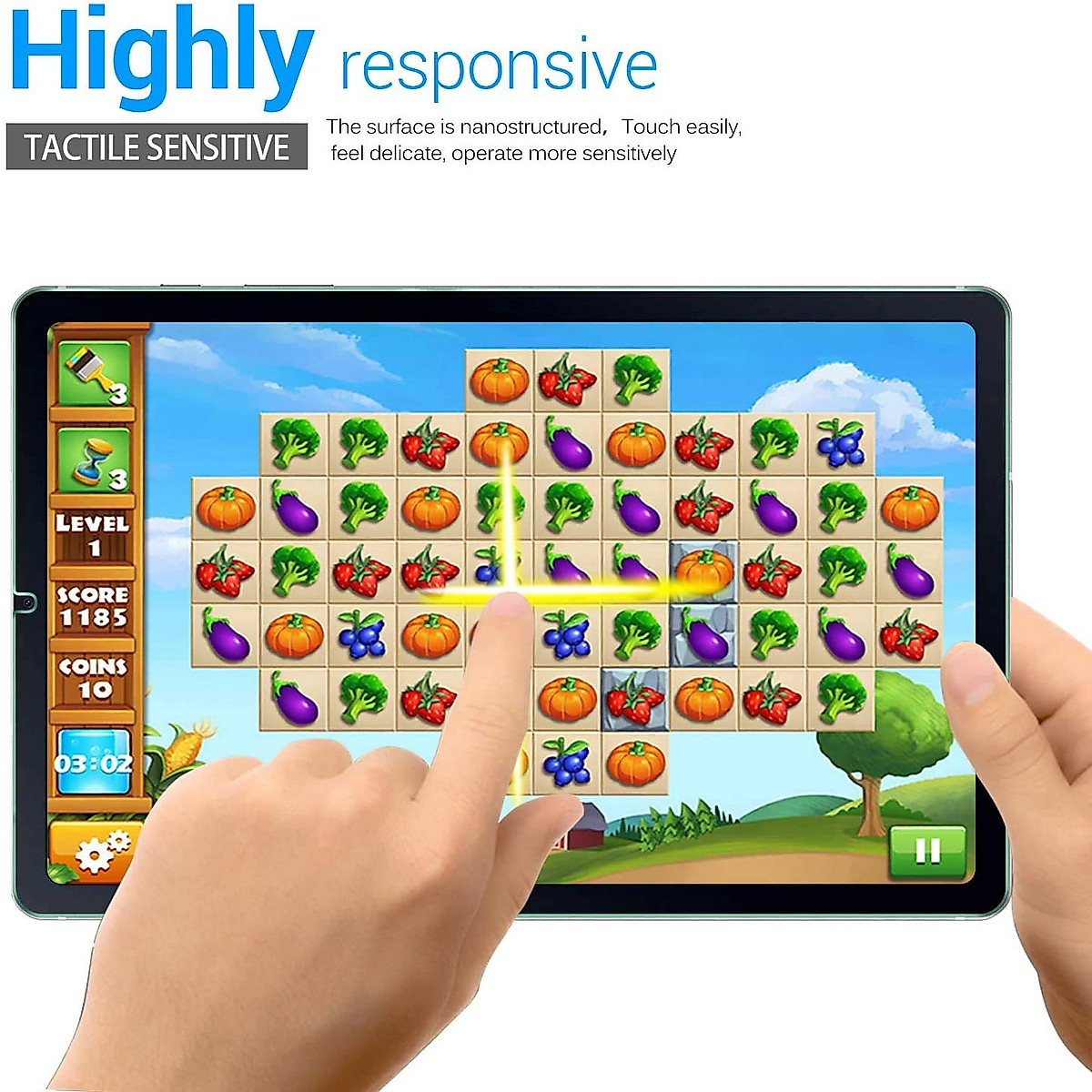 TANTEK [2-Pack Screen Protector for Samsung Galaxy Tab S6 Lite(SM-P610/P615,2020) 10.4 inch,Tempered Glass Film,Ultra Clear,Anti Scratch,Bubble Free,S-Pen Compatible