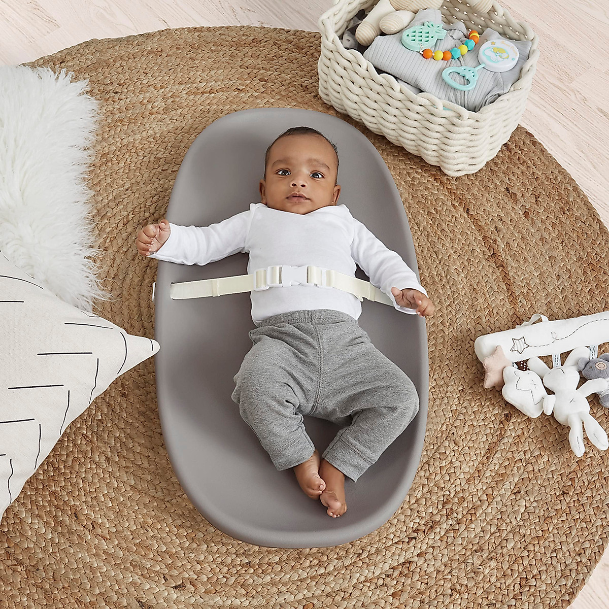 Evolur Eva Baby Changing Pad in Dark Gray, Soft, Lightweight and Portable Changing Pad, Fits All Changing Table, Waterproof Firm Padding