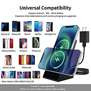 LIZVIE for iPhone Wireless Charger with Hidden Spy Camera Remote App Alarm Motion Detection Night Vision Security for Home and Office
