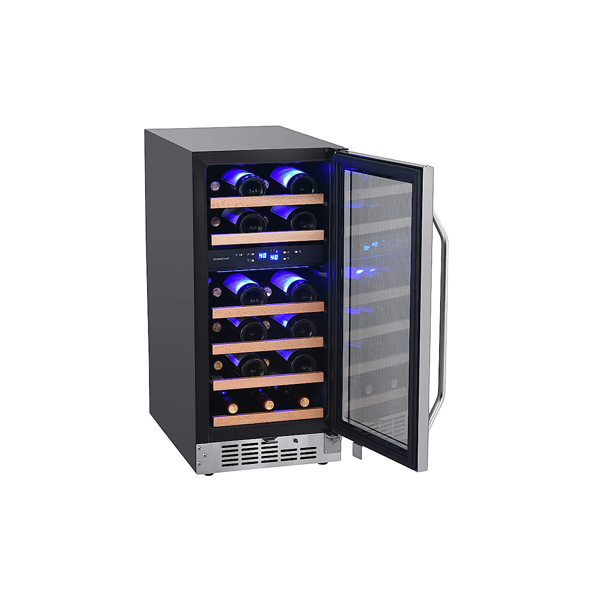 EdgeStar CWR263DZ 15 Inch Wide 23 Bottle Built-In Wine Cooler with Dual Cooling Zones