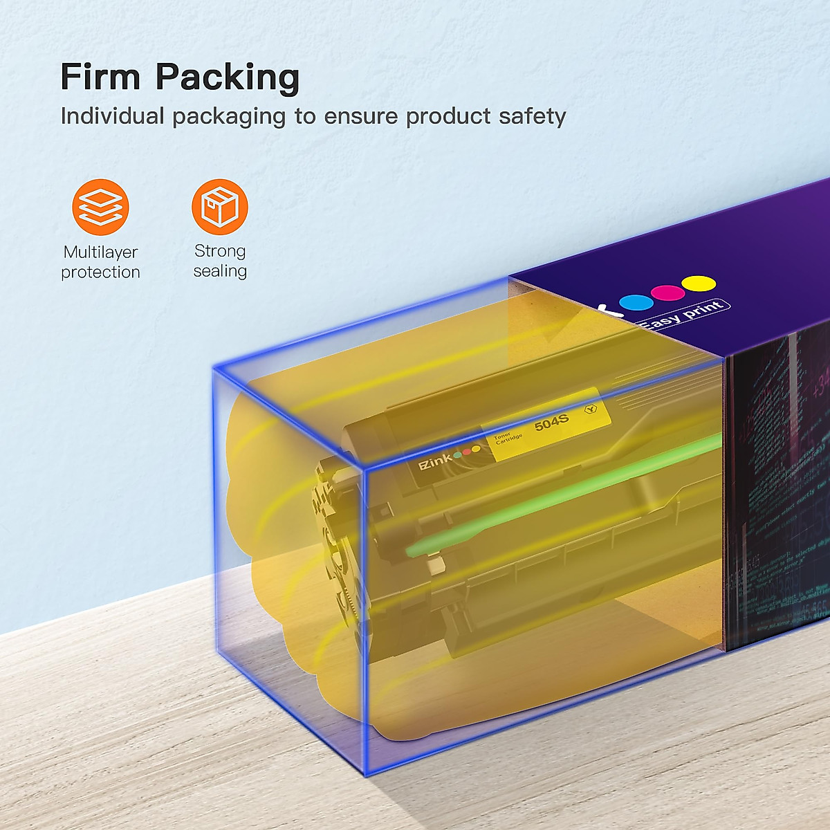 E-Z Ink (TM) Compatible Toner Cartridge Replacement for Samsung 504 504S CLT-K504S CLT-504S CLT-M504S CLT-C504S CLT-Y504S to Use with SL-C1860FW SL-C1810W CLP-415NW CLX-4195FW Printer Tray (4 Pack)