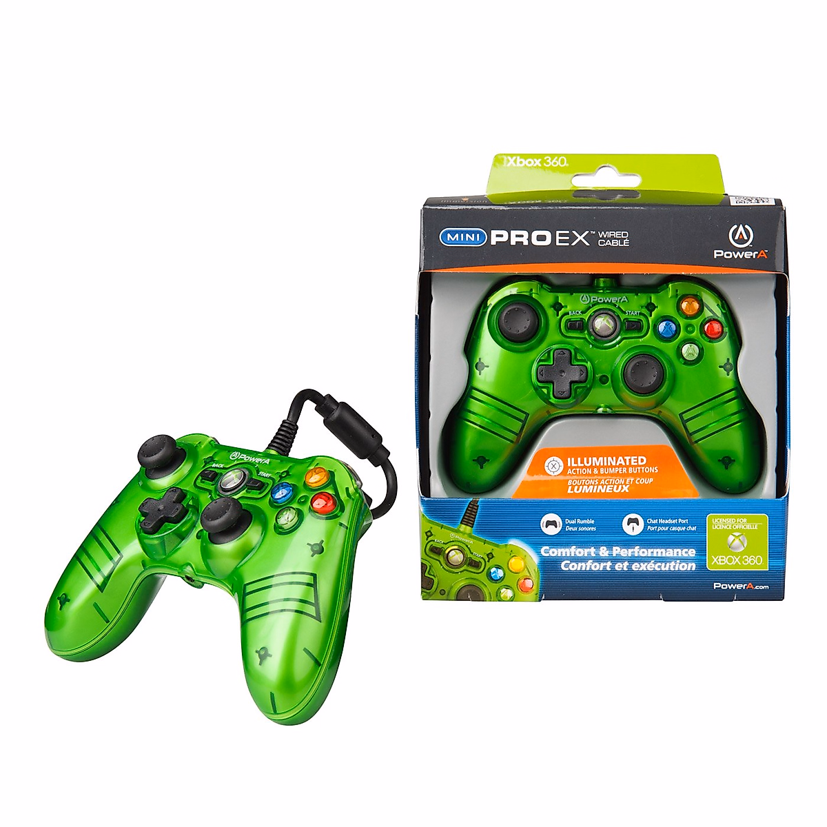 PowerA Mini Pro EX Controller for Xbox 360 - Green (Wired)