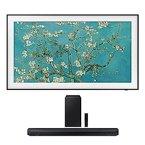 SAMSUNG QN50LS03BAFXZA 50 Inch The Frame 4K UltraHD Smart QLED TV with a HW-Q60C 3.1ch Soundbar and Subwoofer with Dolby Atmos (2022)