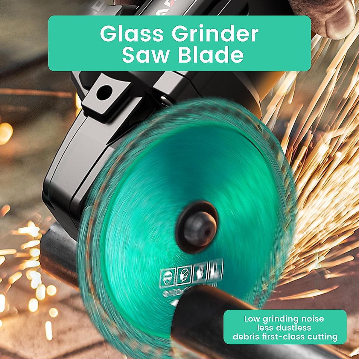 Indestructible Disc for Grinder, 5Pcs 100mm Indestructible Disk Multifunctional Cutting Saw Blade Ultra-Thin Diamond Circular Saw Blade for Angle Grinder(Inner Hole 22.23mm)