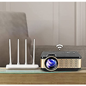 FZZDP Projector 4000 Lumens Portable Home Theater Cinema Support 1080p with Gift ( Color : WiFi Version )